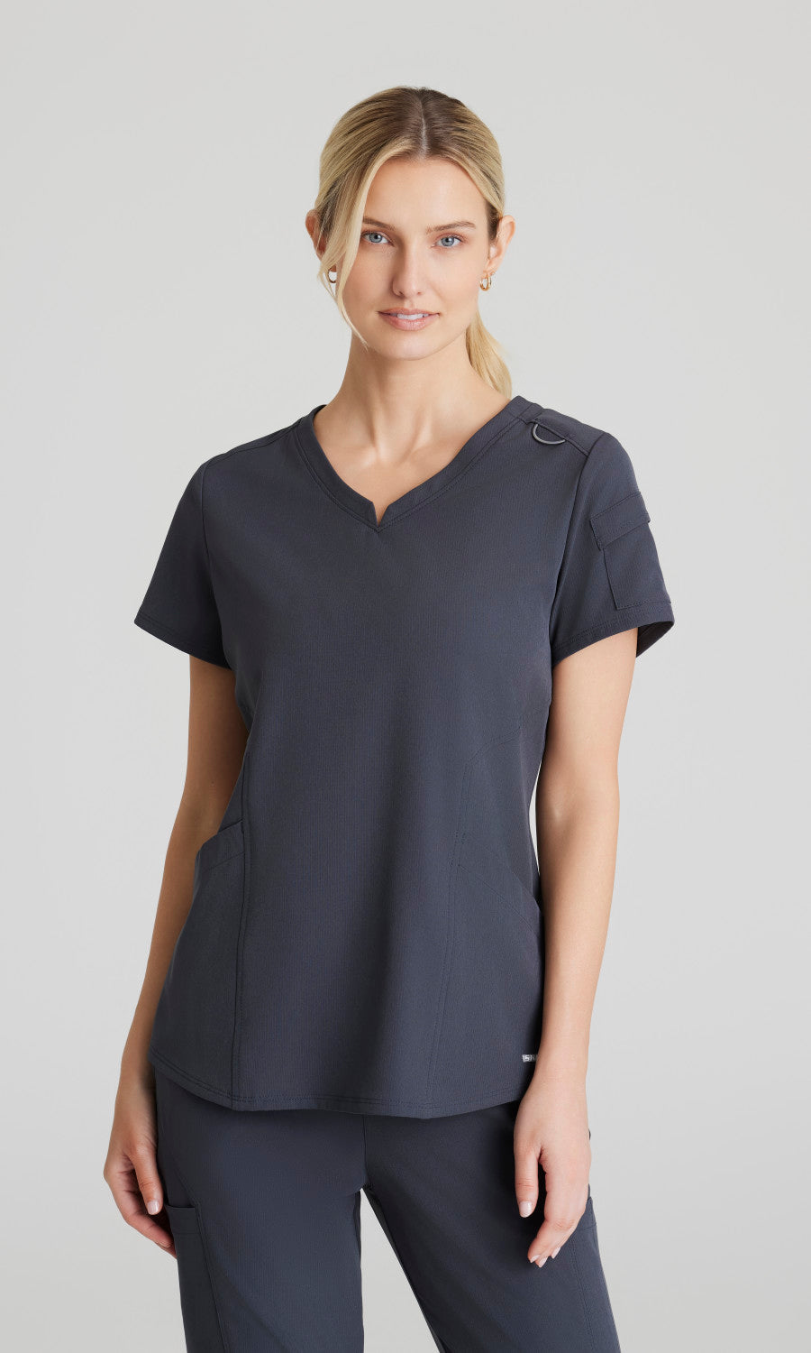 Skechers Vitality SKT225 Aura Scrub Top Pewter by Barco – Med Threads