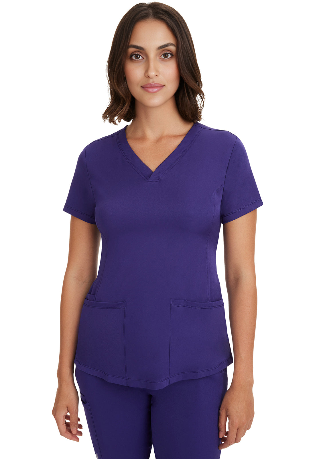 HH Works 2500 Monica V Neck Scrub Top Grape – Med Threads
