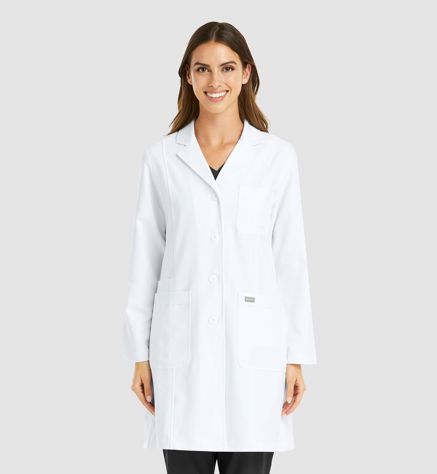 Momentum Lab Coats 5071 Women's Full Length Lab Coat White – Med Threads