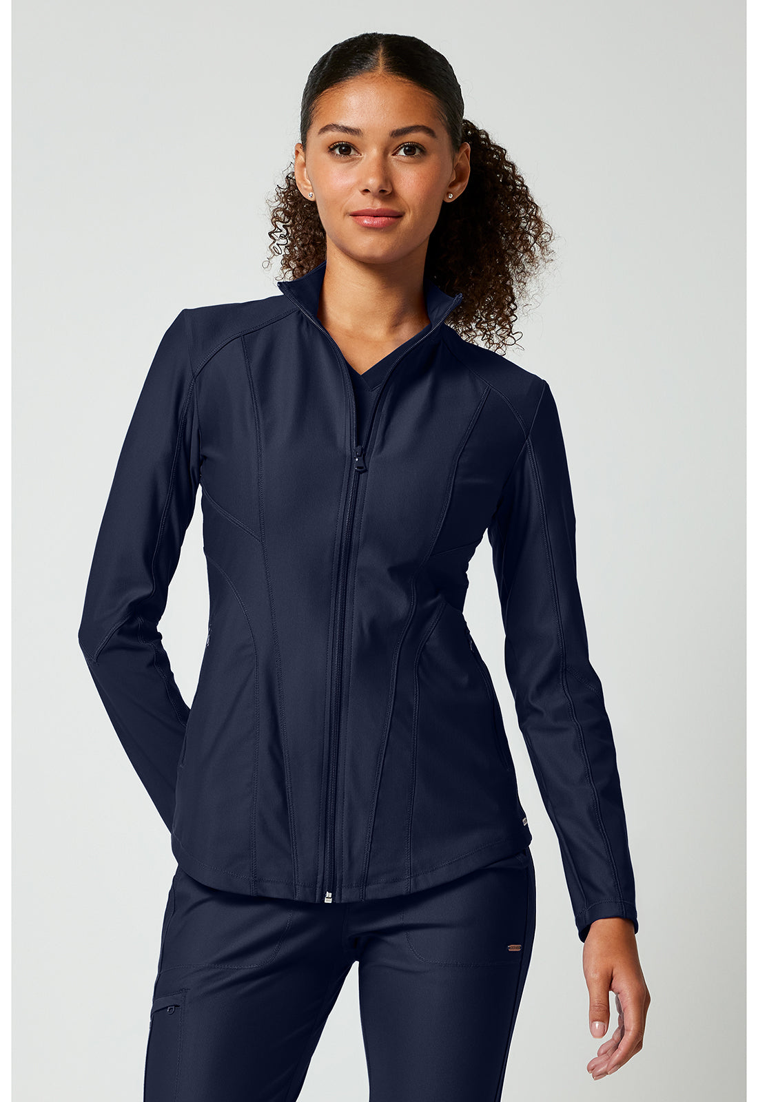 Cherokee Form CK398 Zip Front Jackets Navy | Scrub Jackets for Women ...