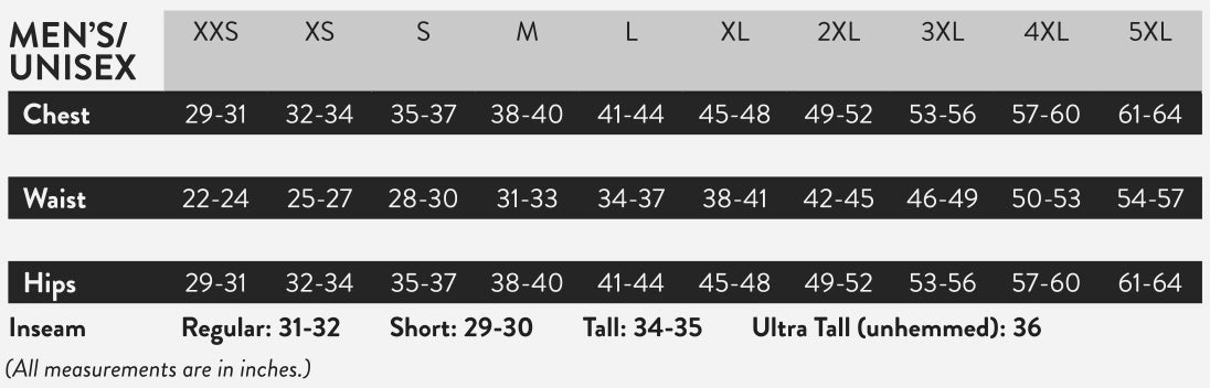 Infinity Women's Scrubs Size Chart – Med Threads