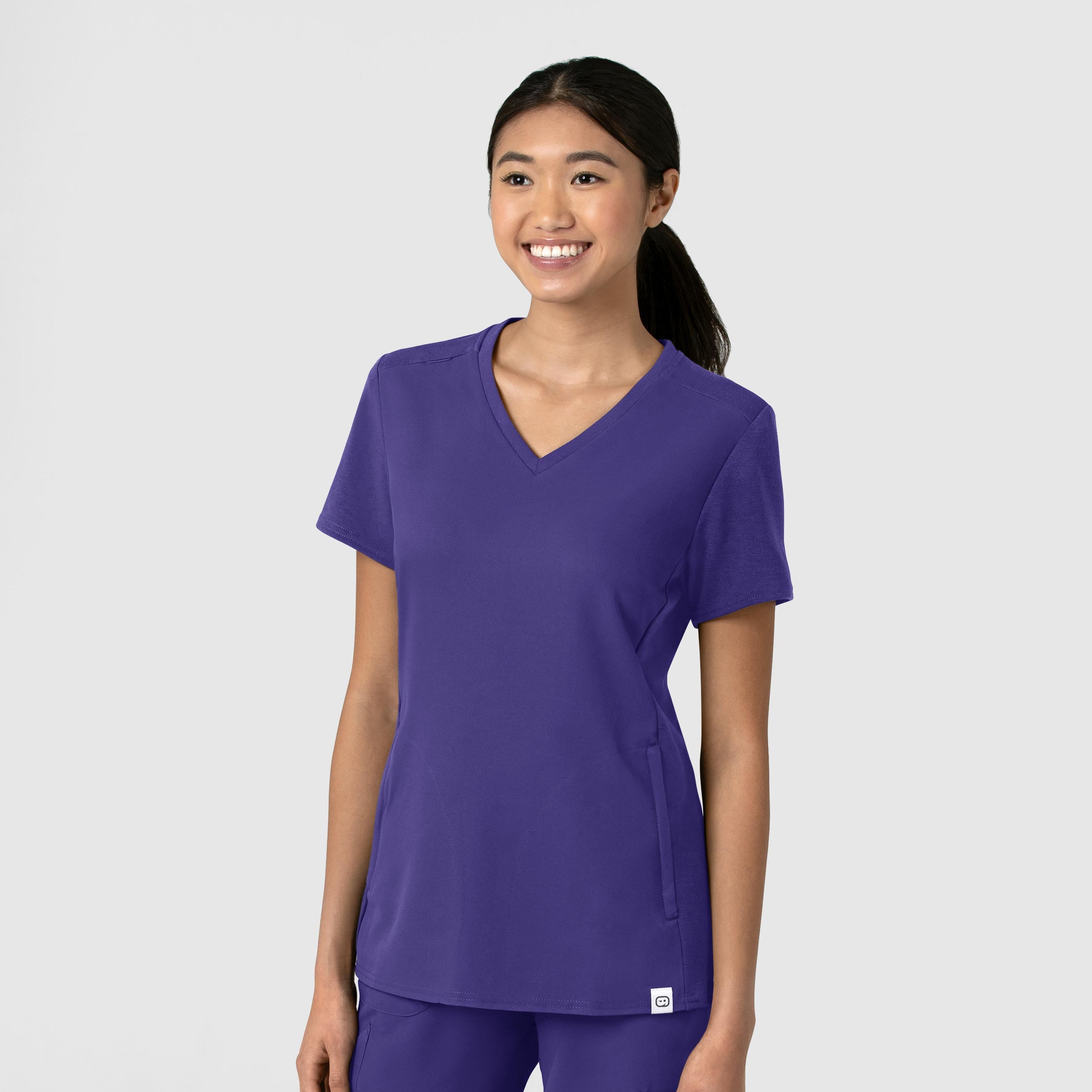 Wink Thrive 6522 Flex-n-Reach V-Neck Scrub Top Grape – Med Threads